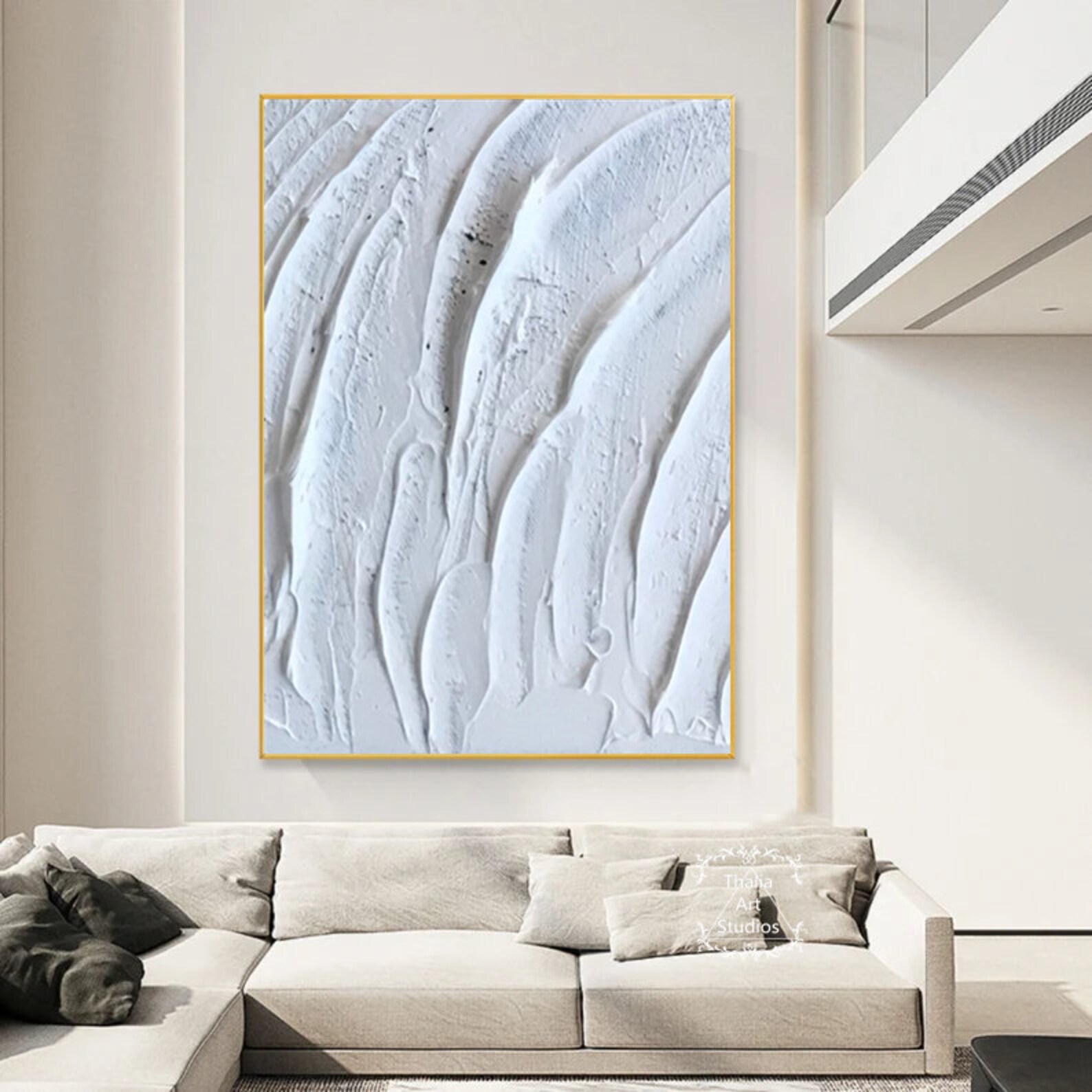 White Abstract Painting White Abstract Art White 3D Texture - Etsy