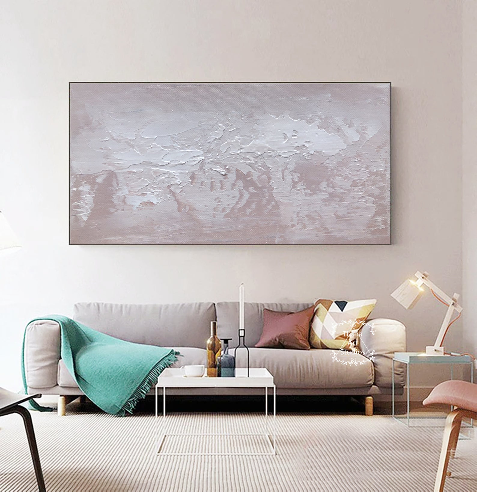 Large Original Minimalist Abstract Painting Beige Minimalist - Etsy