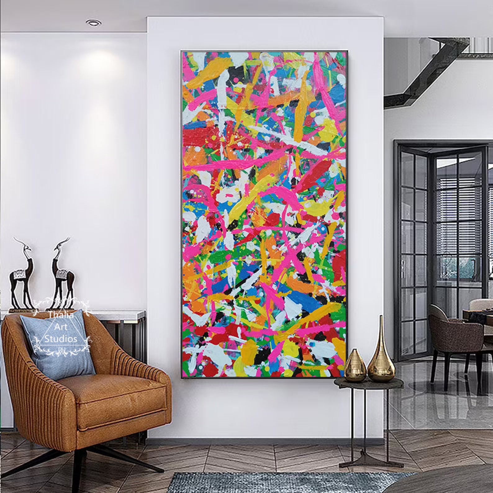 Colorful Abstract Paintings Large Colorful Paintings Texture - Etsy