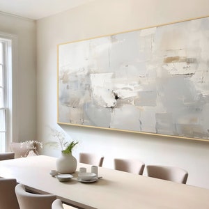 Large Gray Minimalist Abstract Painting Minimalist Abstract Art Gray ...