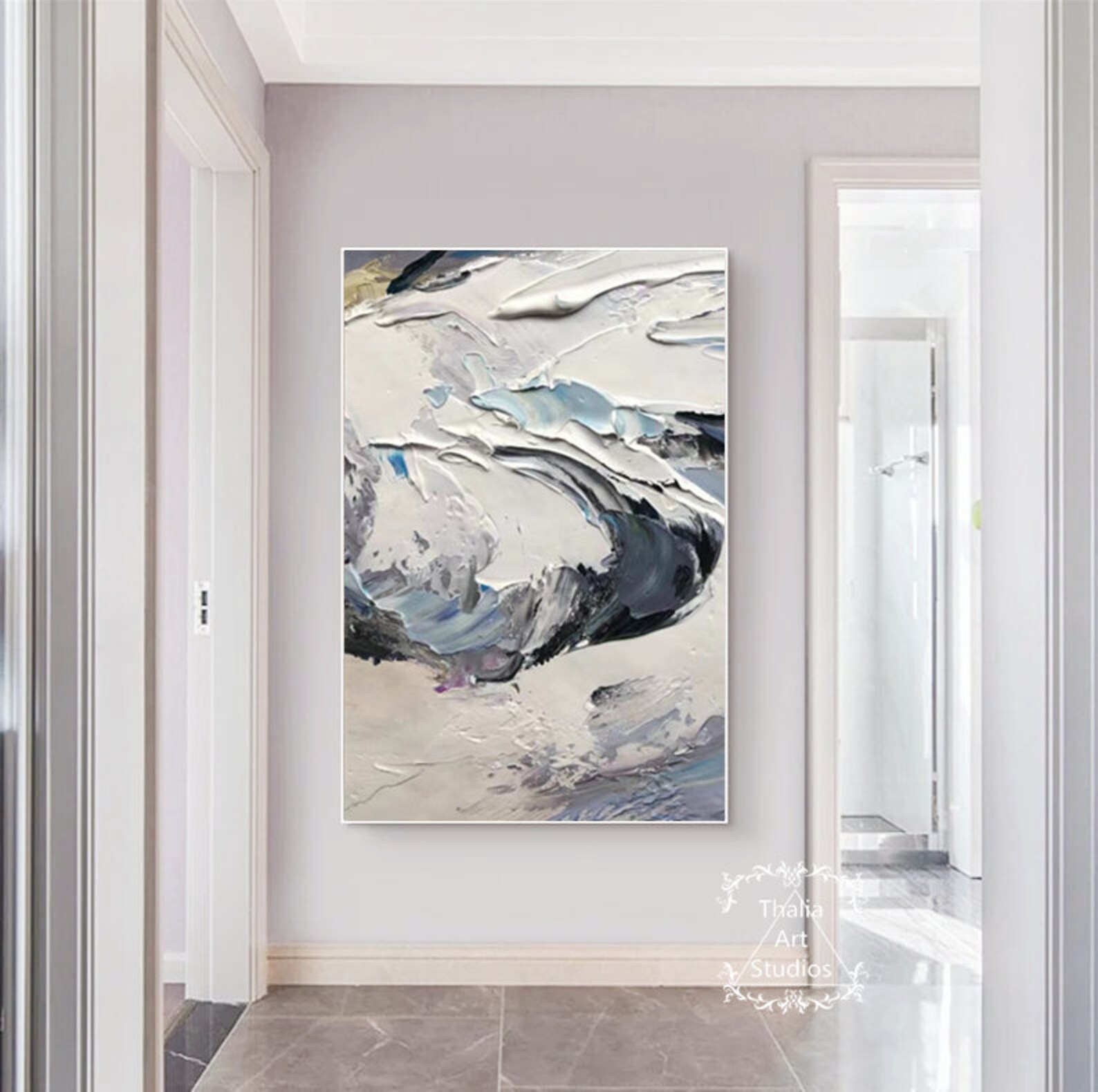 White Texture Abstract Painting Large White Abstract Painting - Etsy