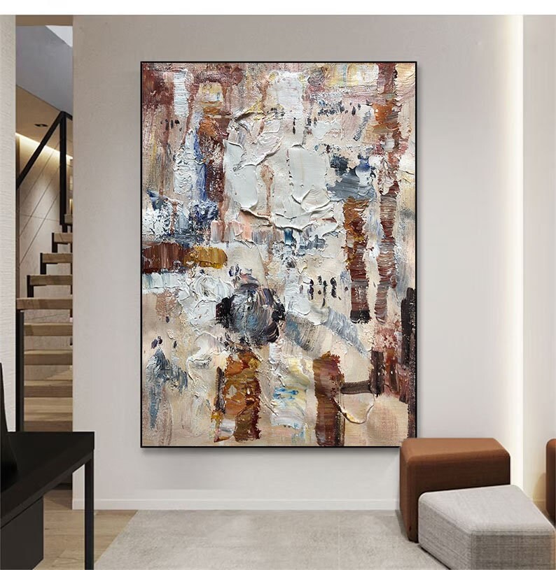 Homemade Abstract Acyrlic Canvas Painting - munimoro.gob.pe