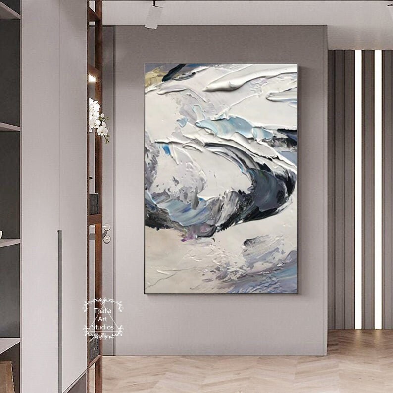 White Texture Abstract Painting Large White Abstract Painting - Etsy