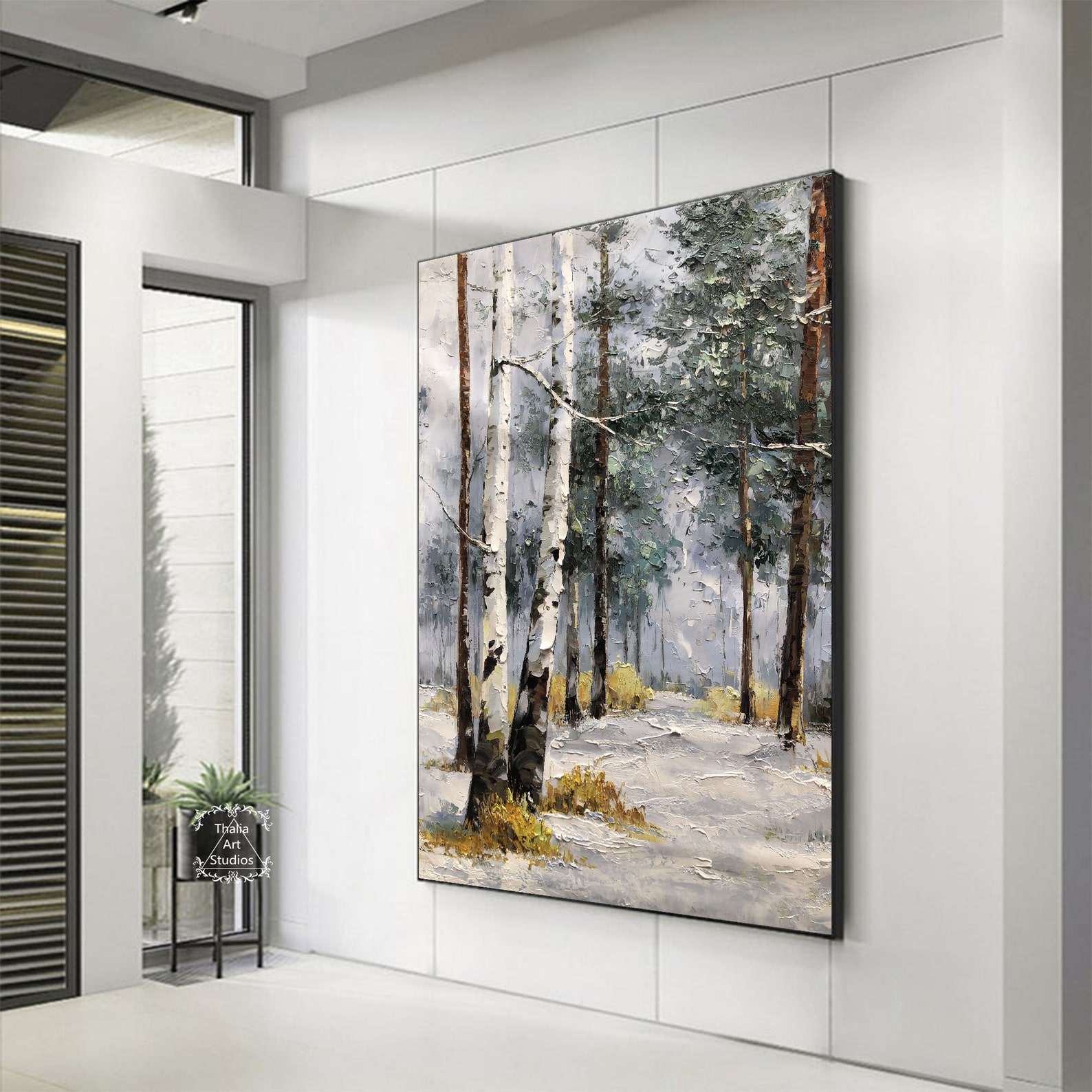 Large Forest Landscape Abstract Painting Tree Texture Abstract - Etsy