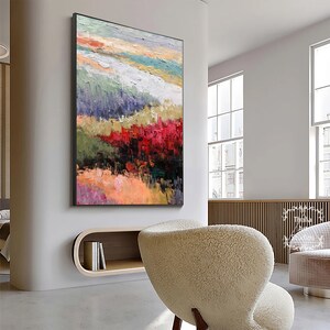 Colorful Abstract Painting Large Abstract Texture Wall Art Landscape ...