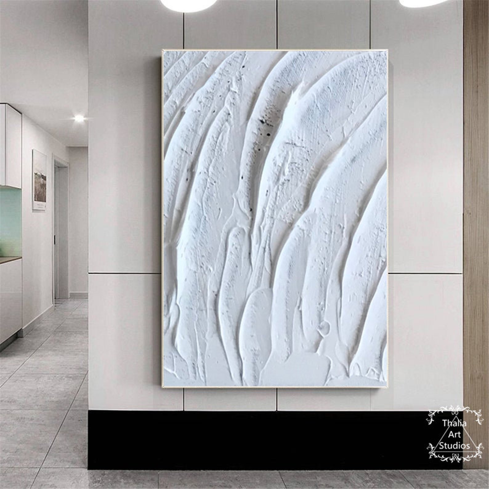 White Abstract Painting White Abstract Art White 3D Texture - Etsy