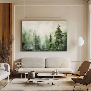 Abstract Green Forest Landscape Texture Painting Large Abstract ...