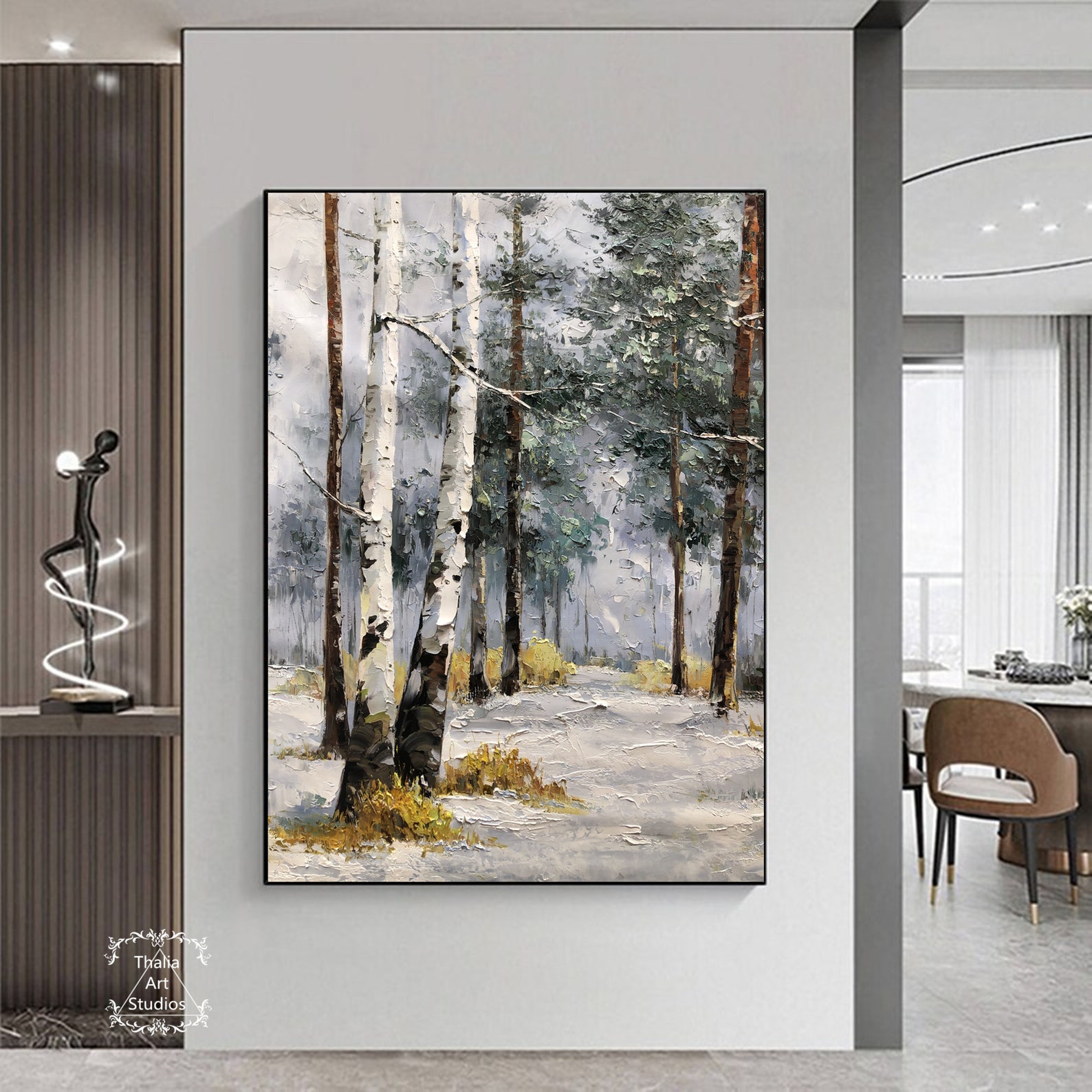 Large Forest Landscape Abstract Painting Tree Texture Abstract - Etsy