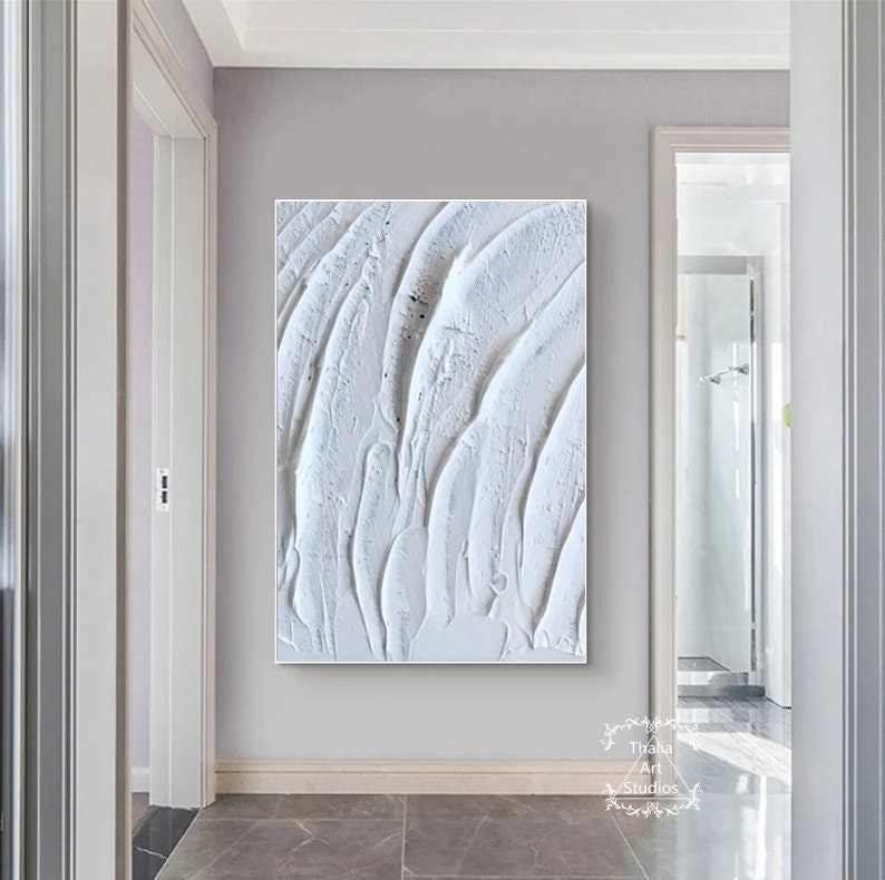 White Abstract Painting White Abstract Art White 3D Texture - Etsy