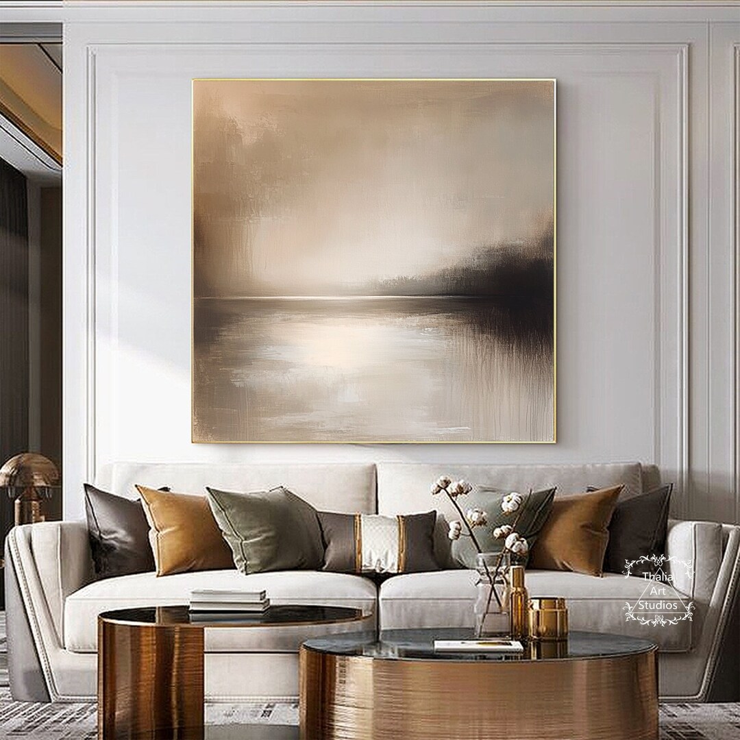 Brown Landscape Abstract Art Brown Abstract Texture Painting Country ...