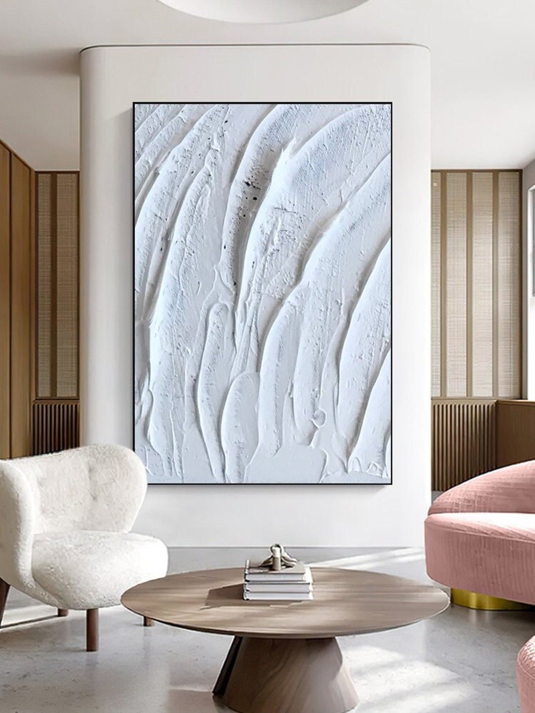 White Abstract Painting White Abstract Art White 3D Texture - Etsy
