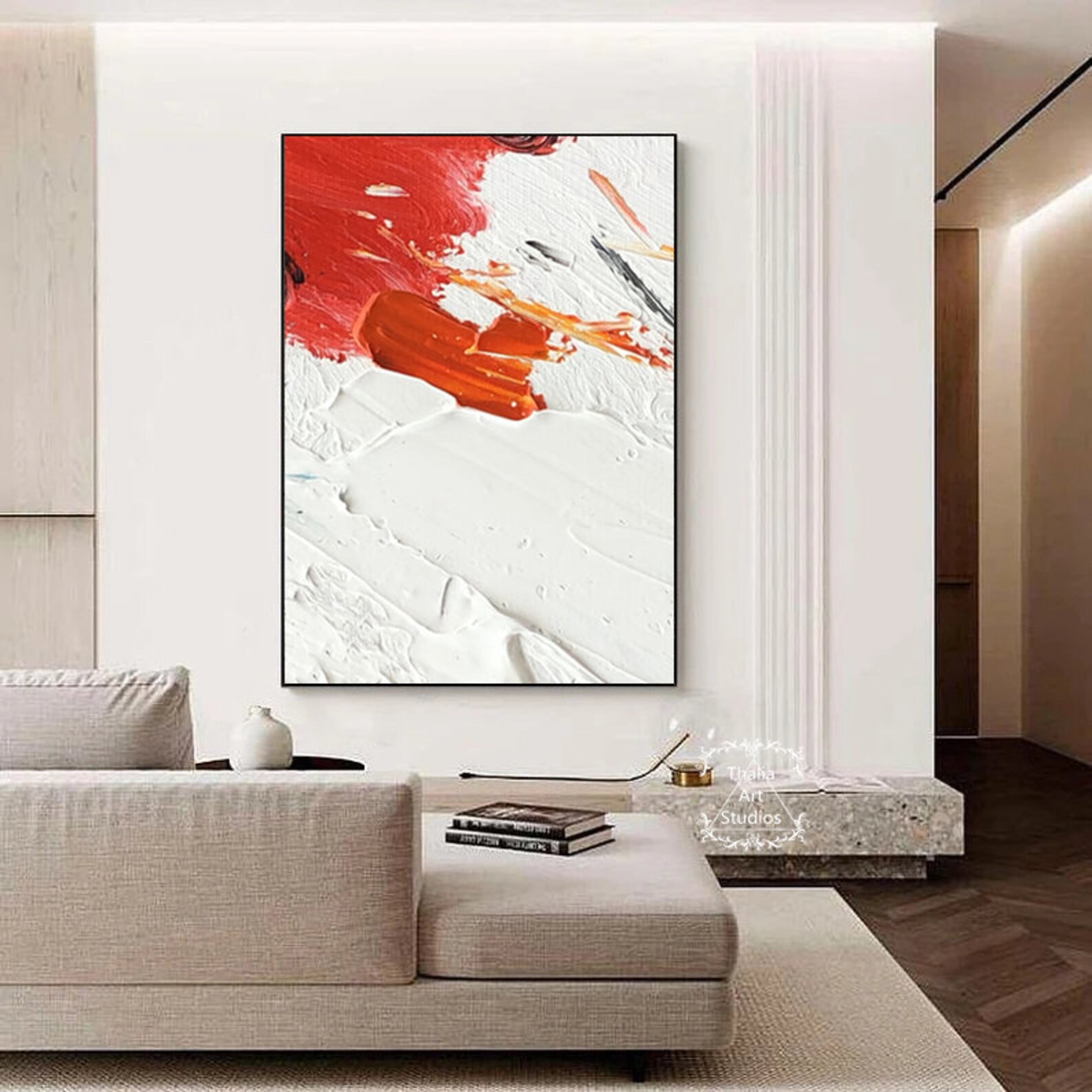 Large White Abstract Wall Art Original White Abstract Painting | Etsy