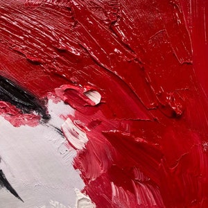 Large Red Abstract Painting White Abstract Wall Art Modern Red Texture ...