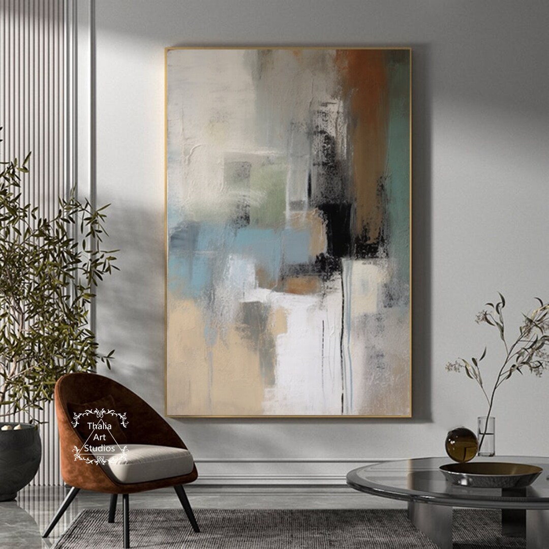 Original Minimalist Abstract Texture Painting Large Acrylic Abstract ...