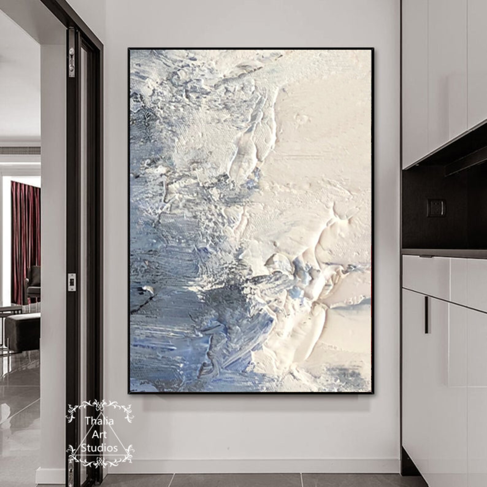Large Original White Texture Abstract Painting White Painting - Etsy