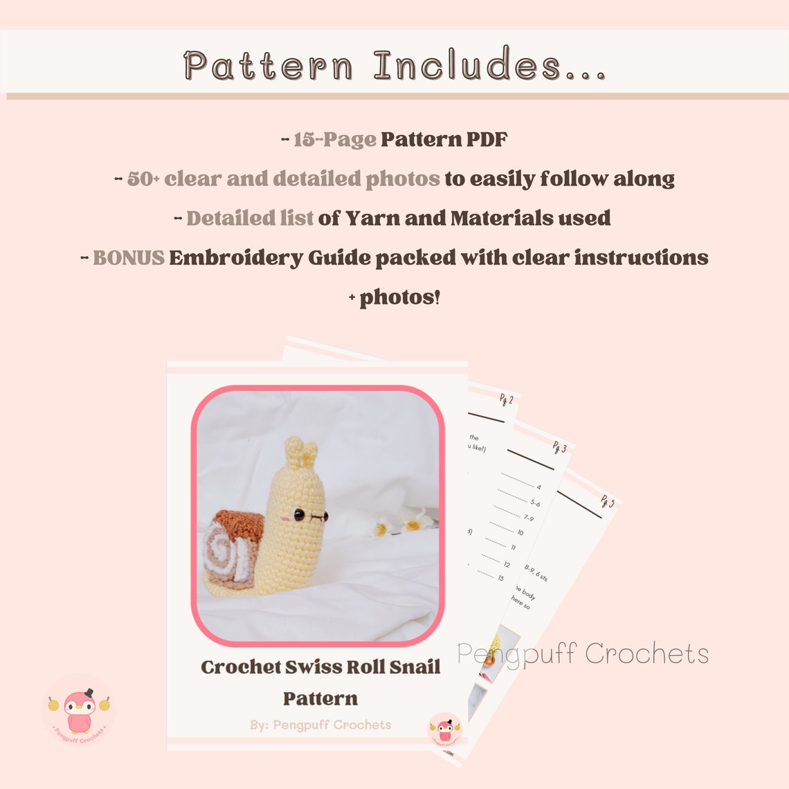 Amigurumi Crochet Swiss Roll Snail Pattern PDF (ENGLISH) - Etsy