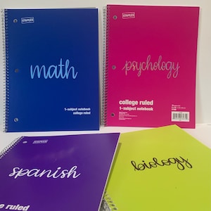 Vinyl Notebook Subject Decals Perfect for Back to School - Etsy