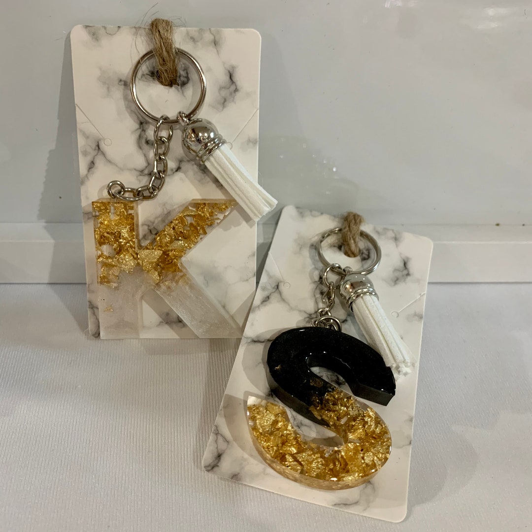 Custom Resin Letter Keychains - Etsy