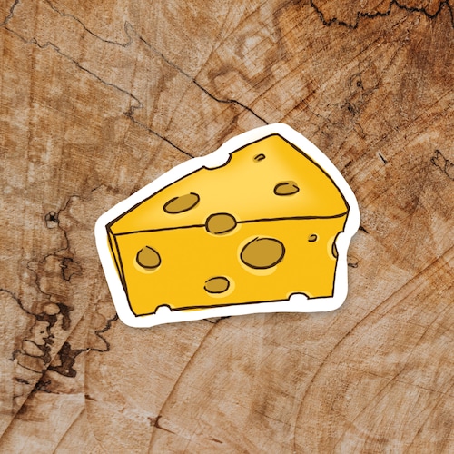 Cheese Sticker Weatherproof Vinyl Sticker Waterproof - Etsy