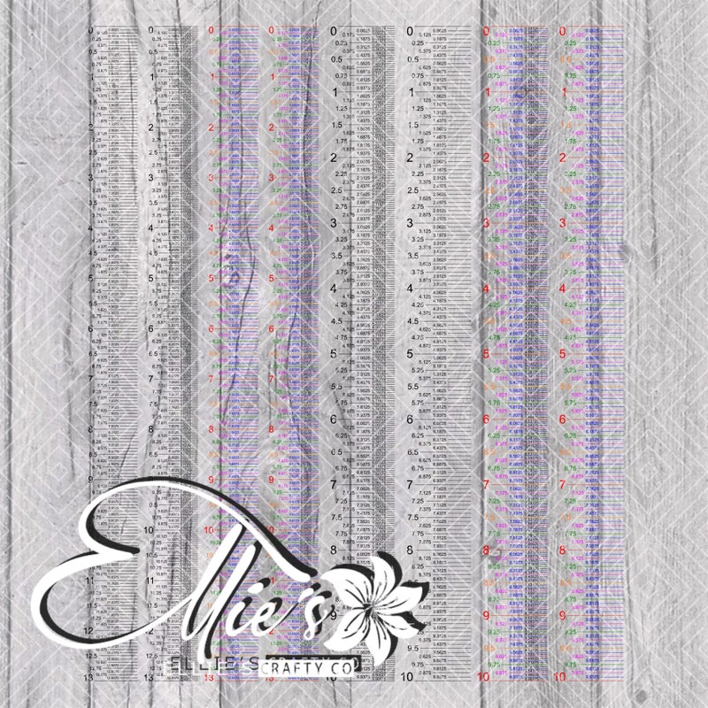 Ruler With Fraction - Etsy