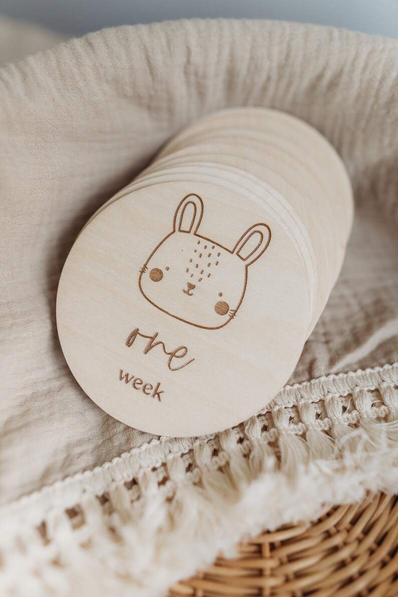 Baby Milestone Discs Milestone Discs Baby Milestone Wooden - Etsy