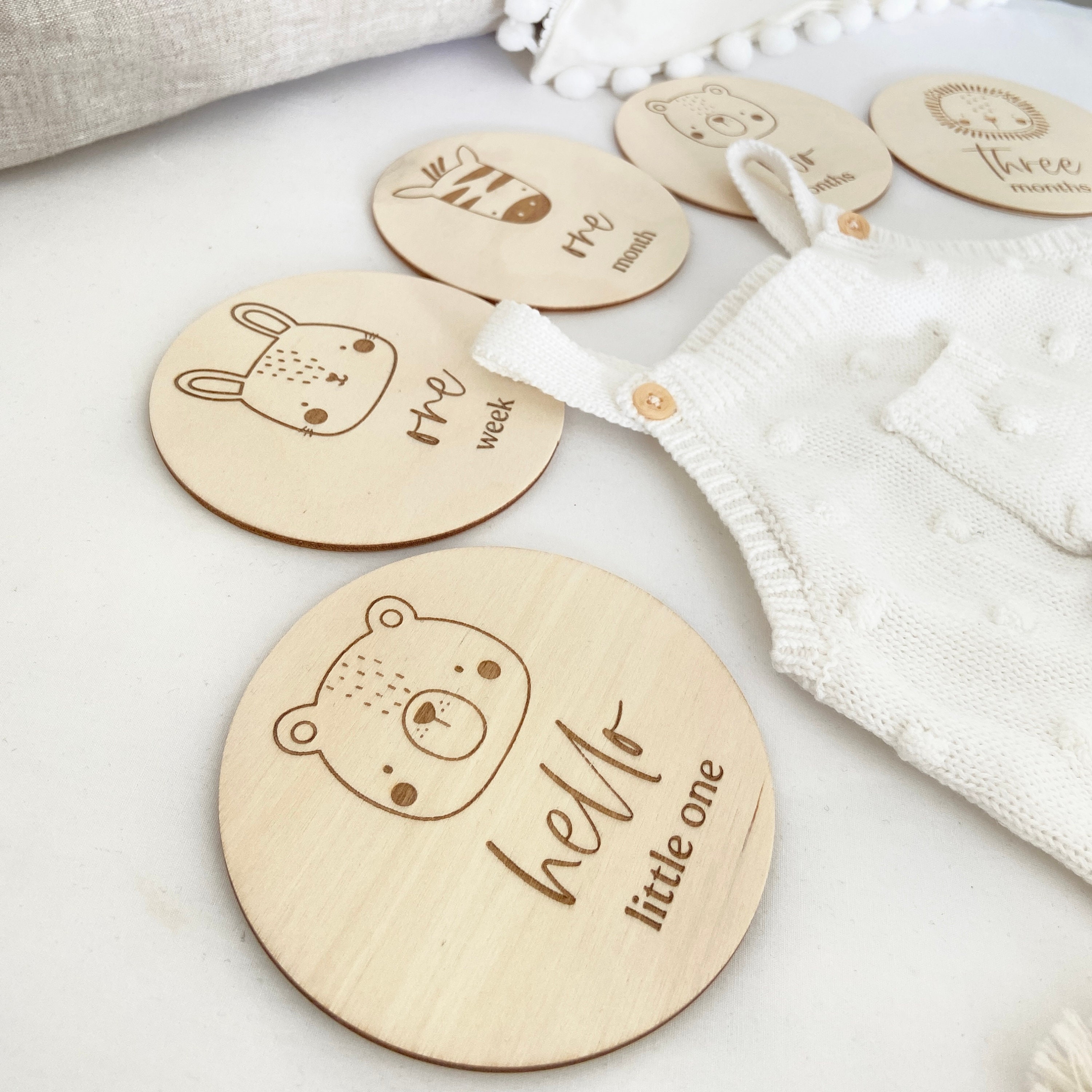 Baby Milestone Discs Milestone Discs Baby Milestone Wooden - Etsy