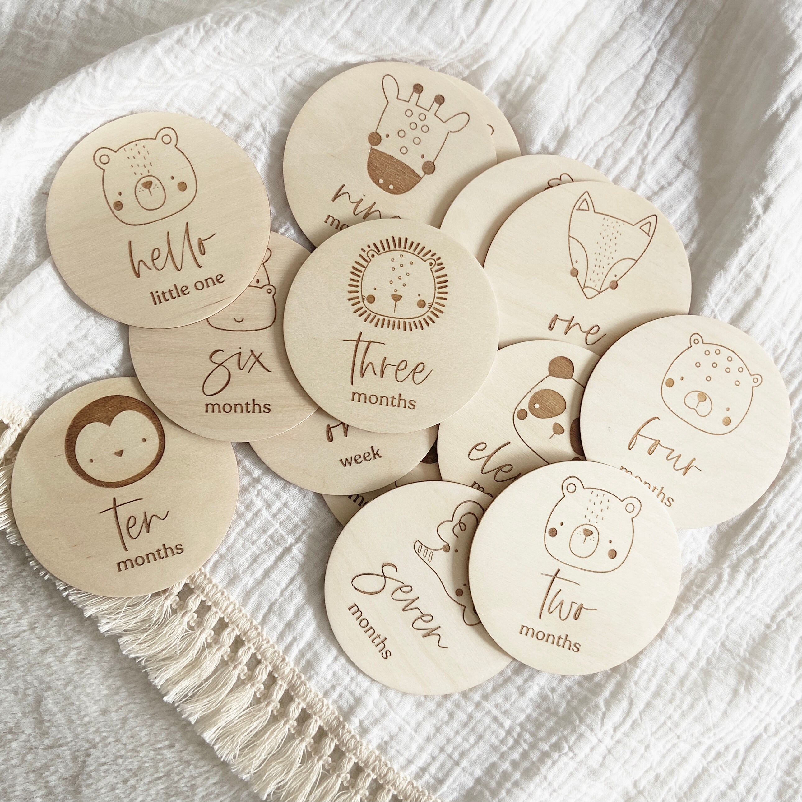 Baby Milestone Discs Milestone Discs Baby Milestone Wooden - Etsy