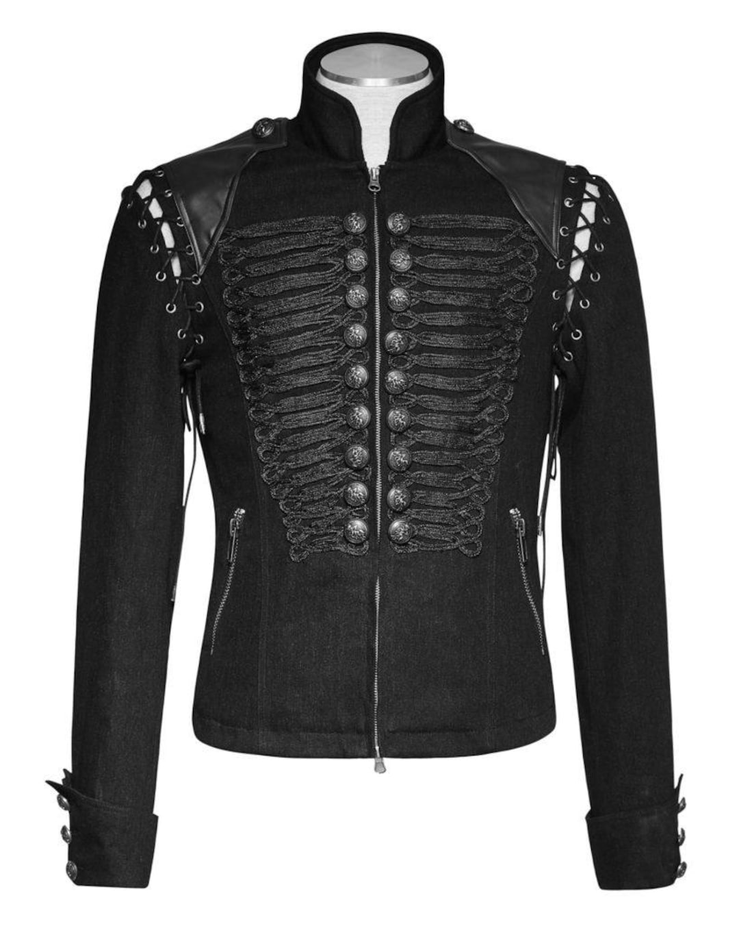 Black Parade Military Jacket: Emo Goth Punk Style - Etsy
