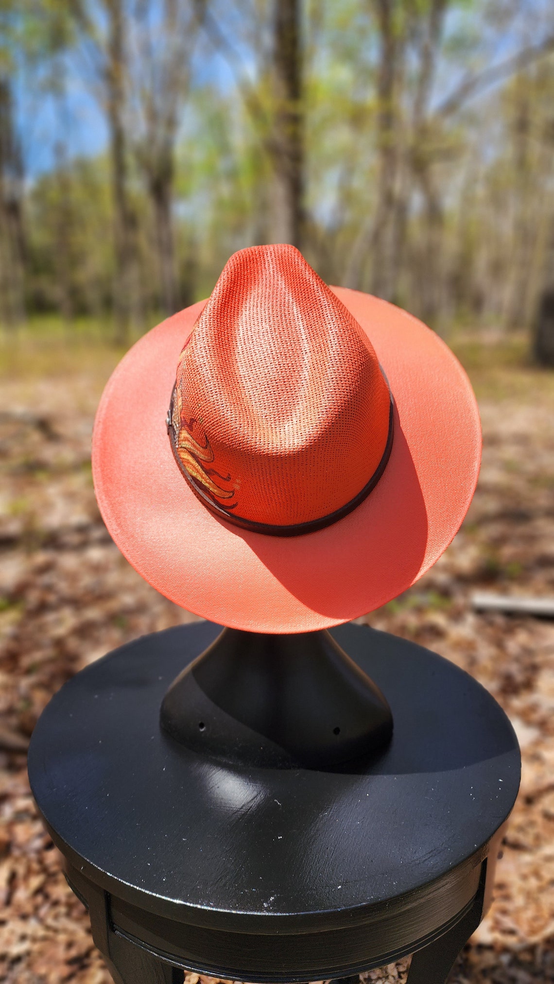 Orange Summer Goth Sunflower Sun Hat Wearble Art Hand Painted - Etsy