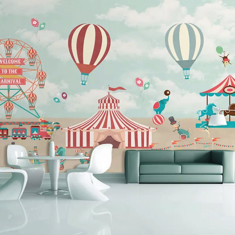 Circus Wall Mural - Etsy