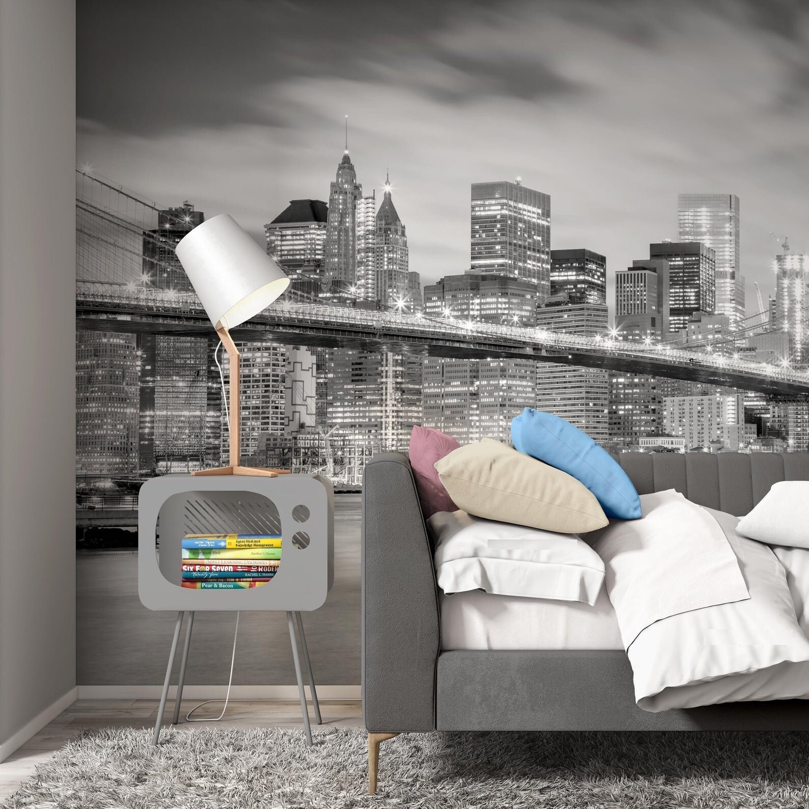 Manhattan Skyscrapers Brooklyn Bridge Self Adhesive Peel&stick - Etsy