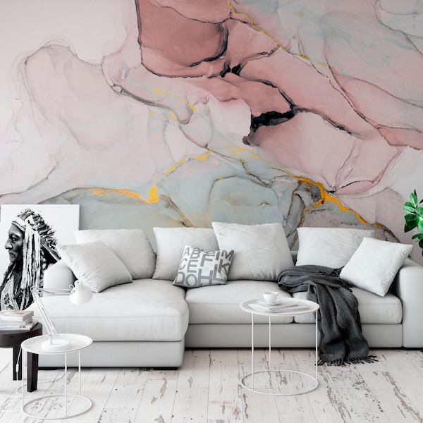 Blush Textured Wallpaper - Etsy