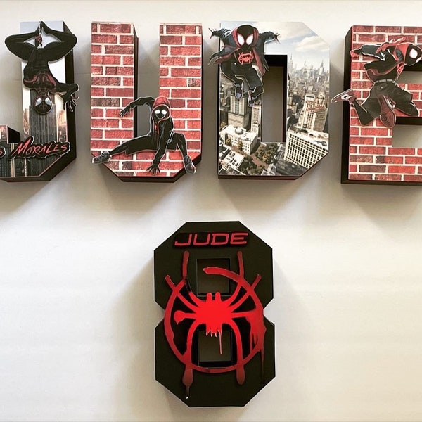 Spider Man 3d Letters - Etsy