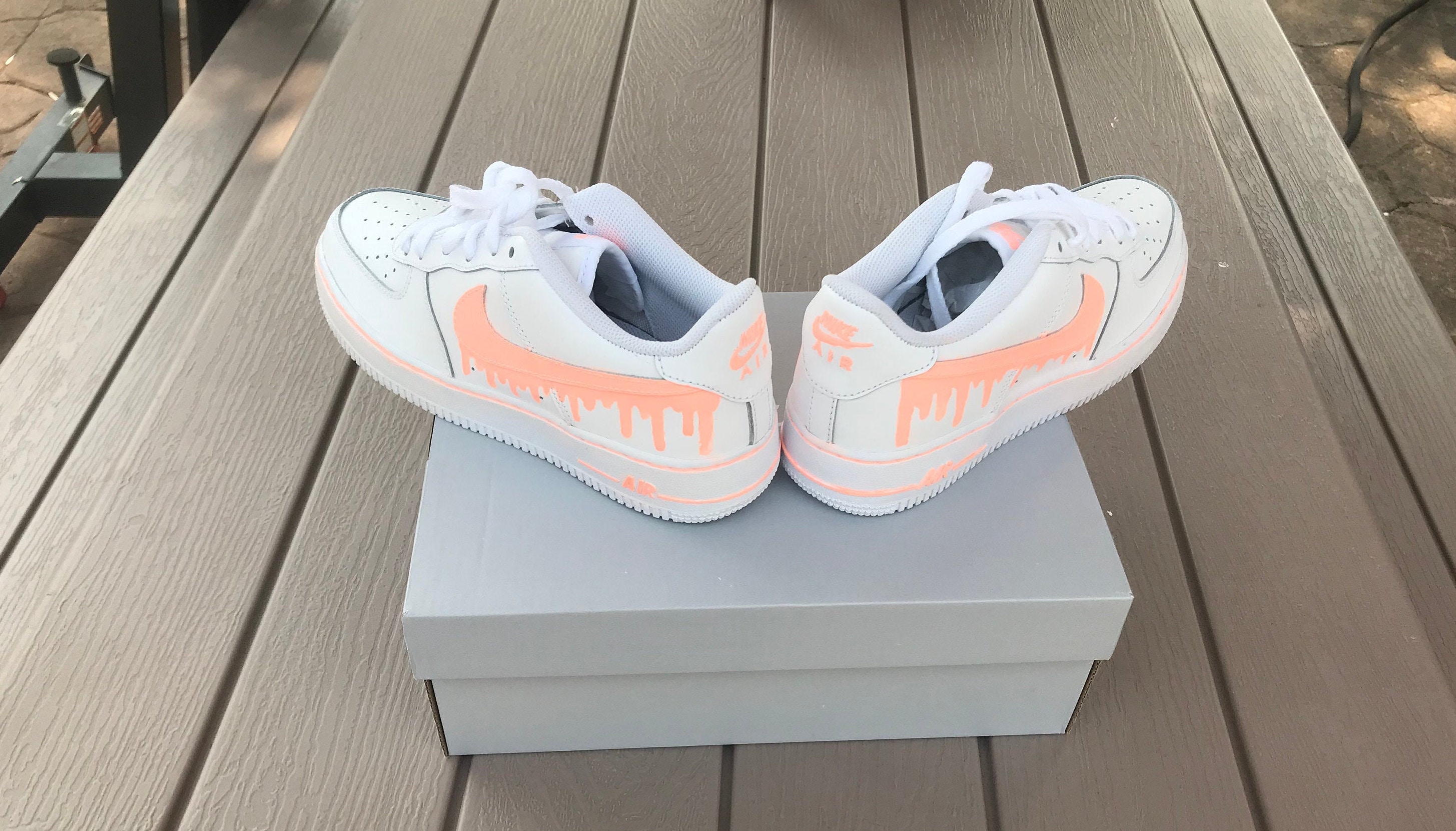 Nike Air Force 1 Painted Custom, Nike Drip, Drip Custom Painted Women ...