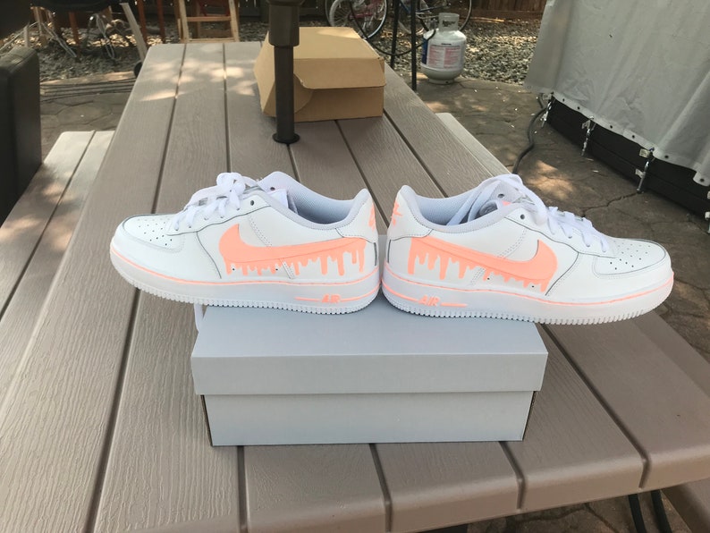 Nike Air Force 1 Painted Custom Nike Drip Drip Custom - Etsy