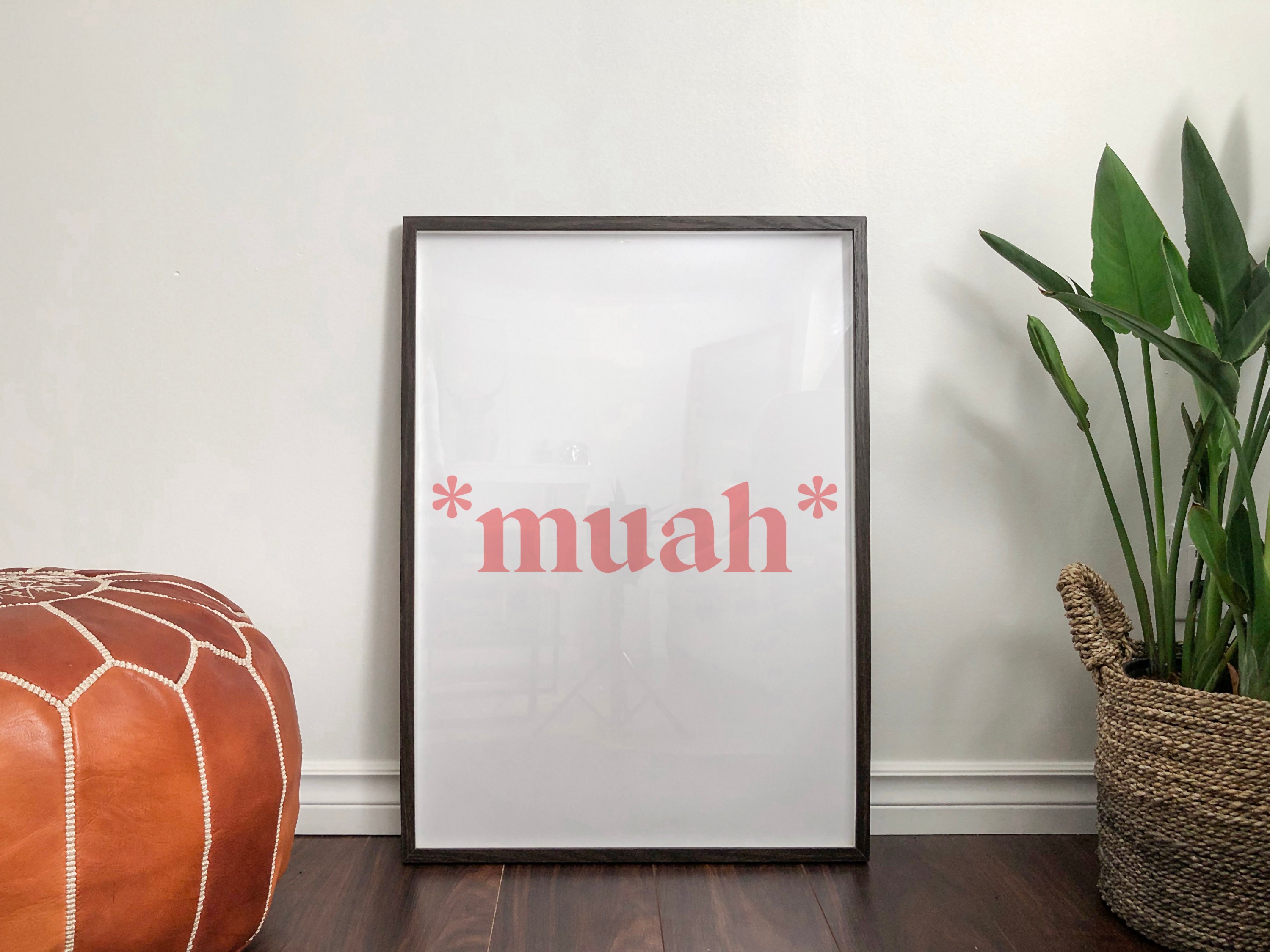 DIGITAL DOWNLOAD Muah Printable Wall Art Minimal Print Valentines Day ...