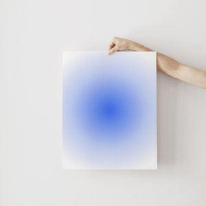 DIGITAL DOWNLOAD Aura Orb Blue Trendy Wall Art Aesthetic Digital Print ...