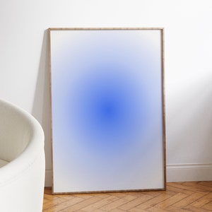 DIGITAL DOWNLOAD Aura Orb Blue Trendy Wall Art Aesthetic Digital Print ...