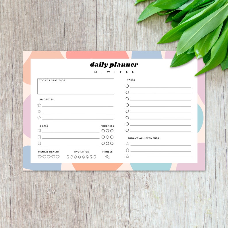 Notepad Bundle Daily Planner To-do List Organized Agenda Memopad Habit ...
