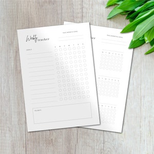 Printable Weekly & Monthly Tracker Bundle | Daily Planner | Time ...