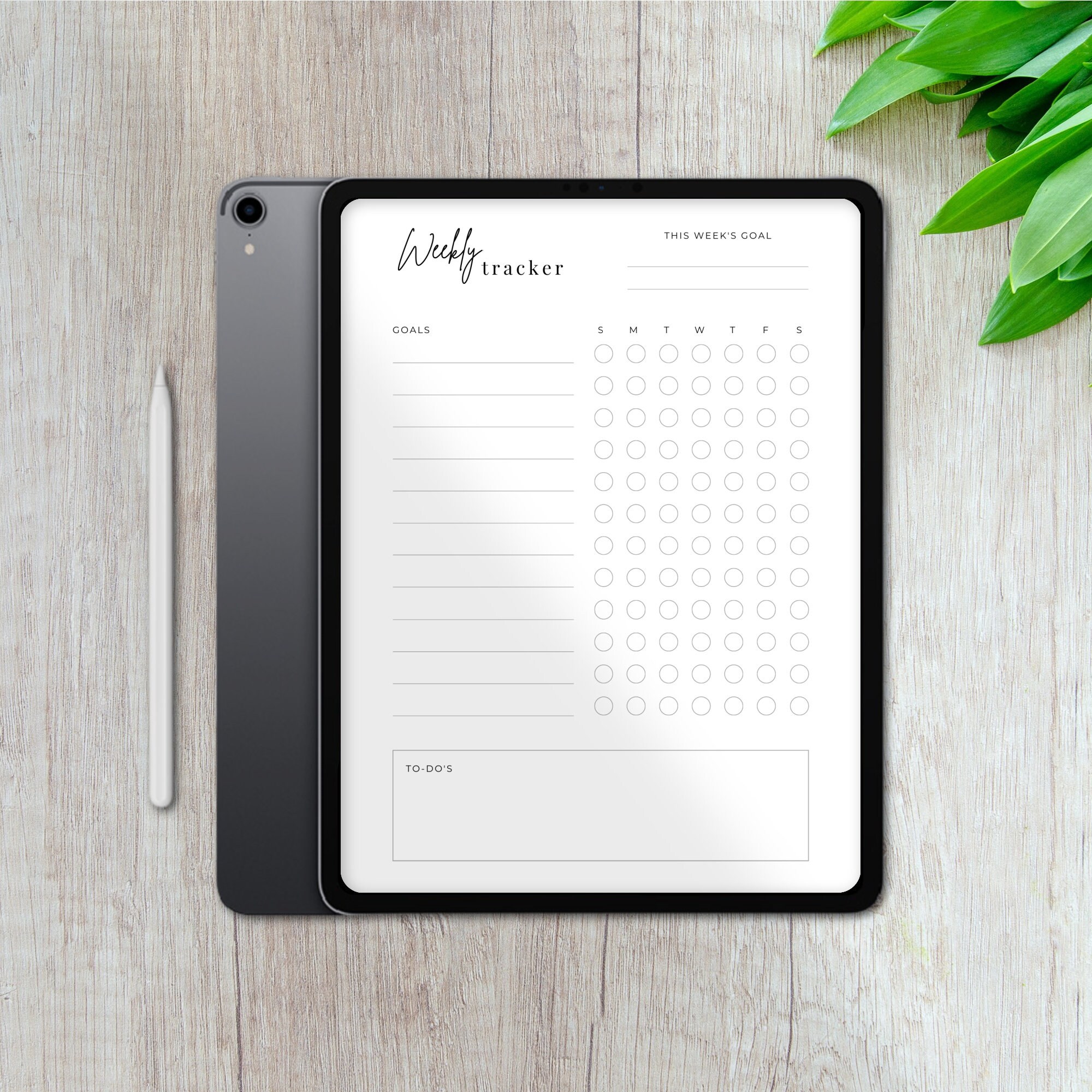 Printable Weekly & Monthly Tracker Bundle Daily Planner Time Blocking ...