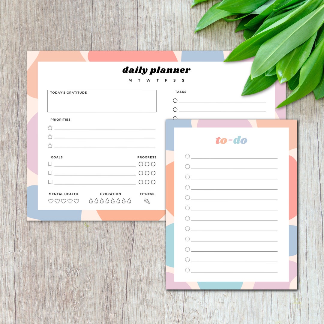Notepad Bundle Daily Planner To-do List Organized Agenda Memopad Habit ...