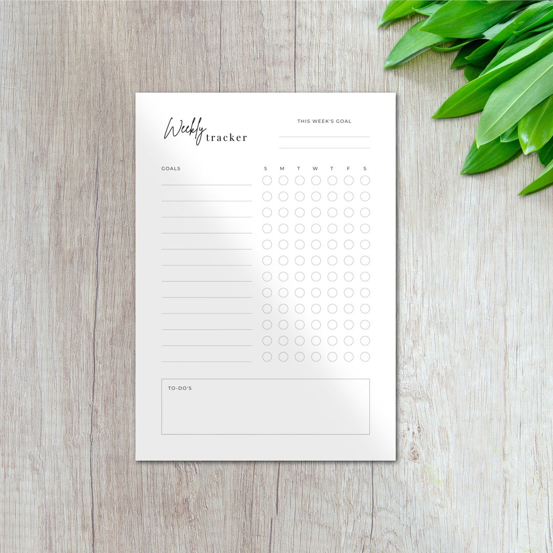 Printable Weekly Tracker | Custom Goal Planner | Weekly Monthly Tracker ...
