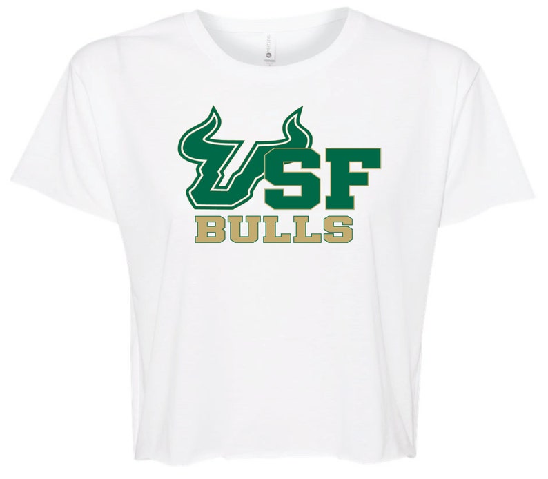 USF Bulls Crop Top T-shirt White or Black Options - Etsy