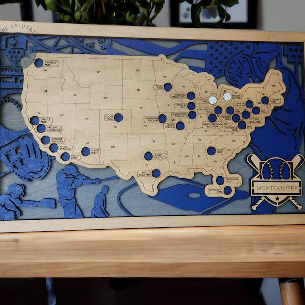 Mlb Stadium Map - Etsy