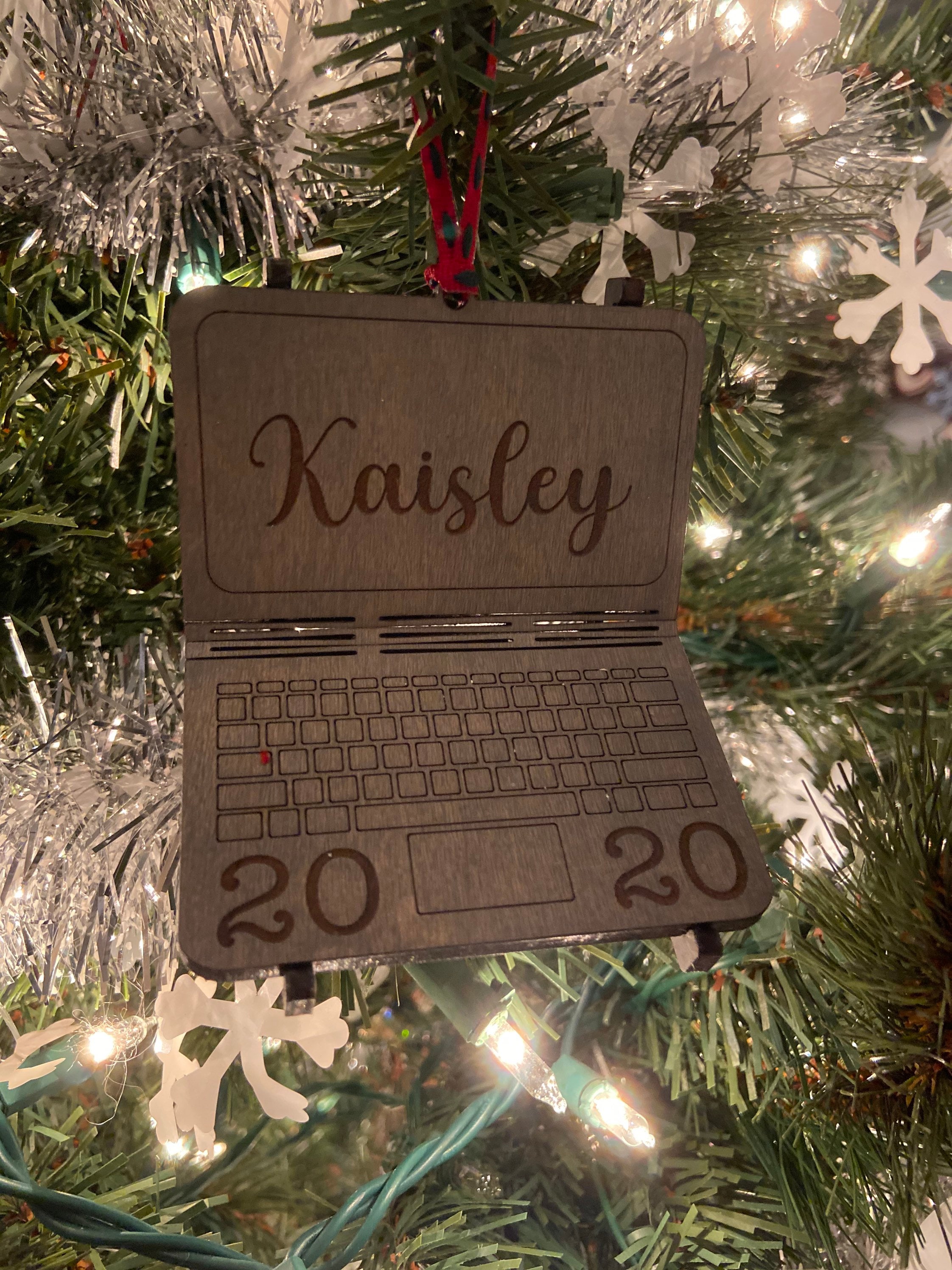 Laptop Christmas Ornament Computer Ornament E Learning Etsy