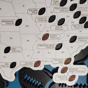 Football Stadium Travel Map, Stadium Tracker - Etsy