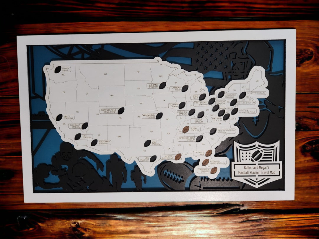 Football Stadium Travel Map, Stadium Tracker - Etsy