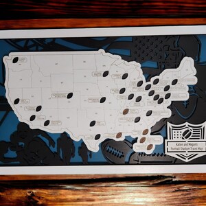 Football Stadium Travel Map, Stadium Tracker - Etsy