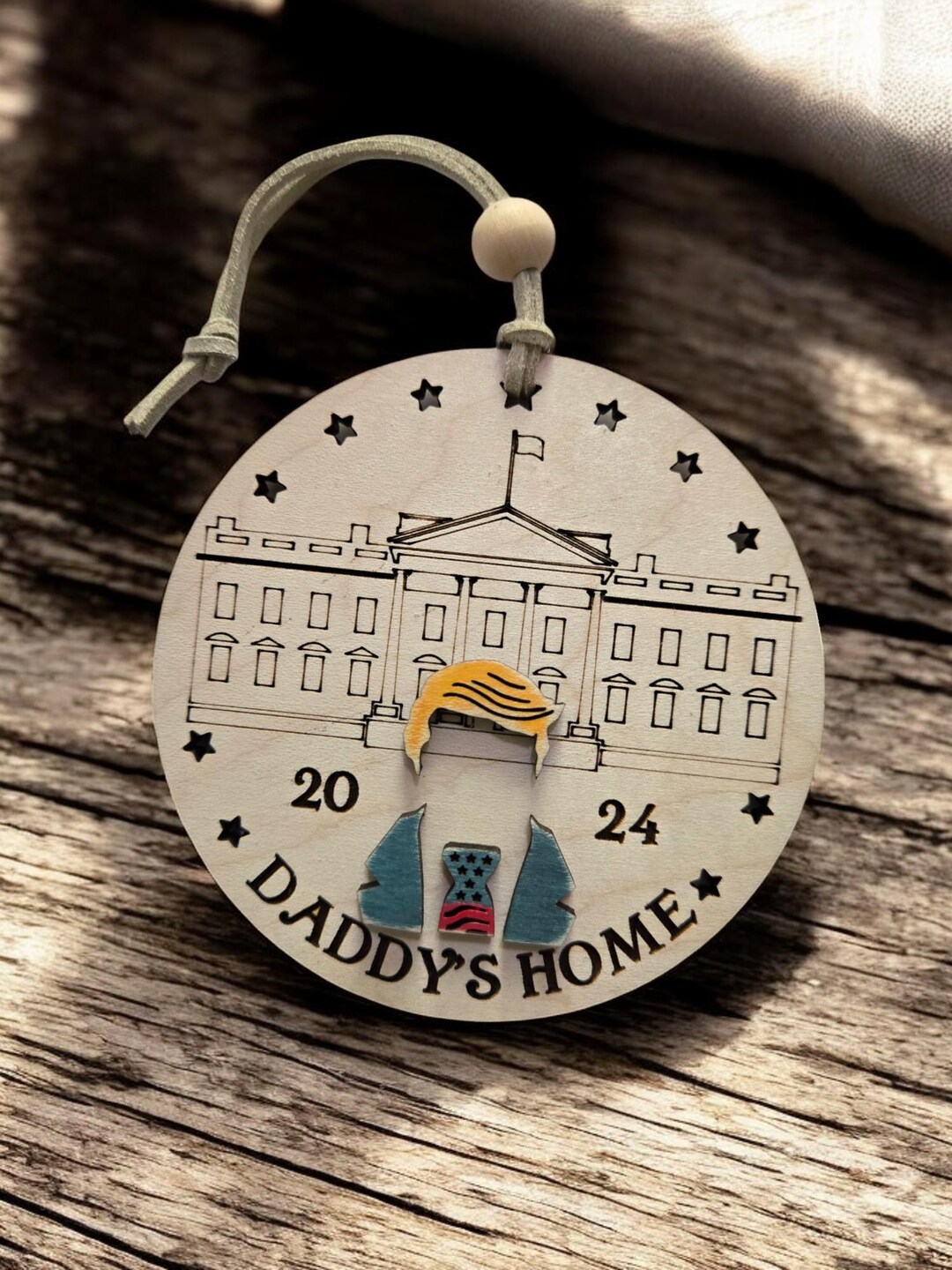 2024 Daddy's Home White House Ornament Patriotic Keepsake, Political ...